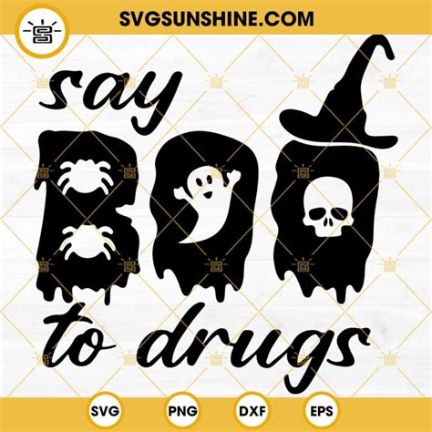 Say Boo To Drugs Svg Halloween Red Ribbon Week Svg Halloween Svg