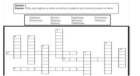 Gawain 1 Panuto Piliin Ang Angkop Na Salita Sa Kahon Sa Pagbuo Ng
