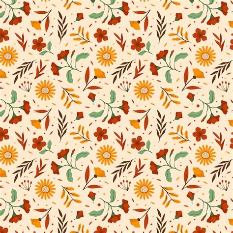 Free Vector Flat Small Flowers Pattern