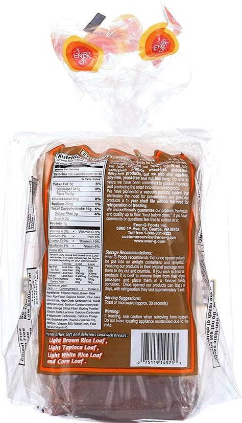 Ener G Foods Brown Rice Loaf 16 Oz Gluten Free Bread Option Buy Now With Express