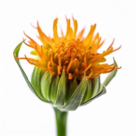 Premium Ai Image Isolated Mini Orange Flower