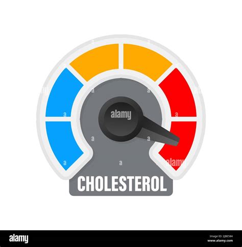 Cartoon Icon With Cholesterol Level Illustration Vector Graphic Stock