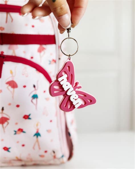Retro Name Tag Backpack Name Tag Backpack Keychain Diaper Bag Tag