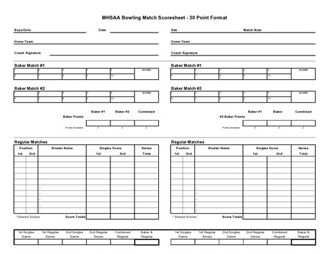 36 Printable Bowling Score Sheet Templates And Examples