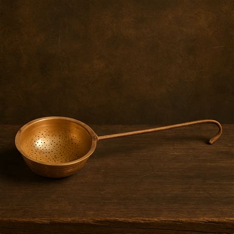 Vintage Brass Large Size Tea Strainer Unique Antique Collection
