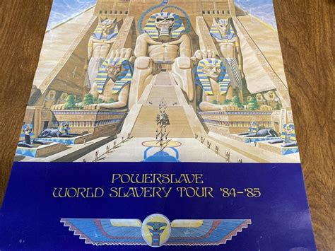 Iron Maiden Rare Poster World Slavery Tour 84 85 Original Vintage