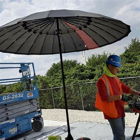 8 Foot Diameter Flame Resistant Umbrella Pipeliners Cloud
