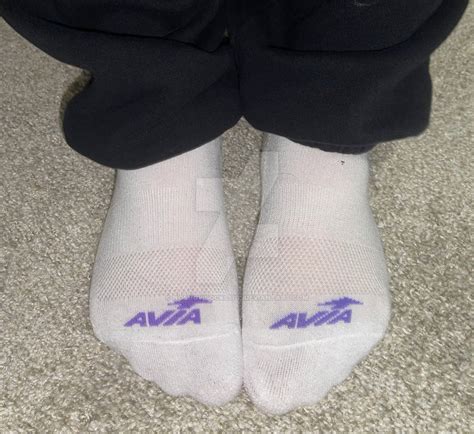 White Avia Ankle Socks By Noshowsocks1701 On Deviantart