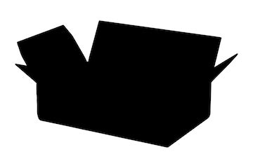 Caja De Cartón Icono De Silueta Dibujada A Mano Vector Premium