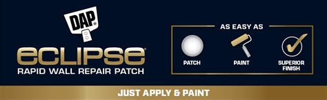 Dap 7079809165 Repair Eclipse Wall Patch 6 Inch Clear White Wall