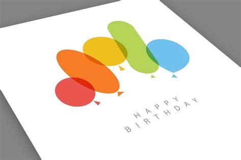 Minimalistic Happy Birthday Card