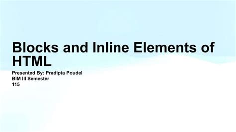 block and inline elements in html pptx