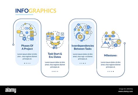 Project Plan Includes Rectangle Infographic Template Stock Vector Image