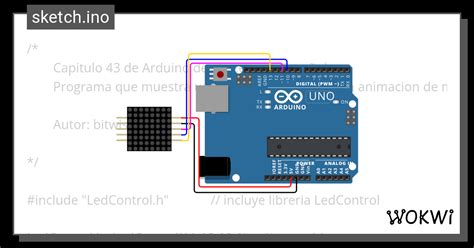 Matriz Flecha Wokwi ESP STM Arduino Simulator