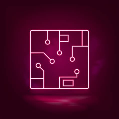 Chip Computer Neon Icon Vector Artificial Intelligence Vector Art At Vecteezy
