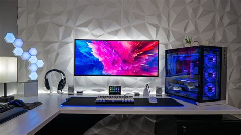 Love The 3d Wall Panel Textures Clean Desk Setup By Pc Battlestations