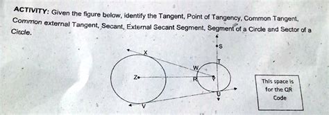 SOLVED CCTrvoTY Given The Figure Below Identify The Tangent Point Of Tangency Common Tangent