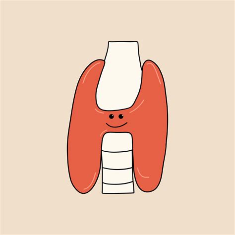 Healthy Thyroid Human Organ In Cartoon Style Vector Illustration In Flat Style 25535096 Vector