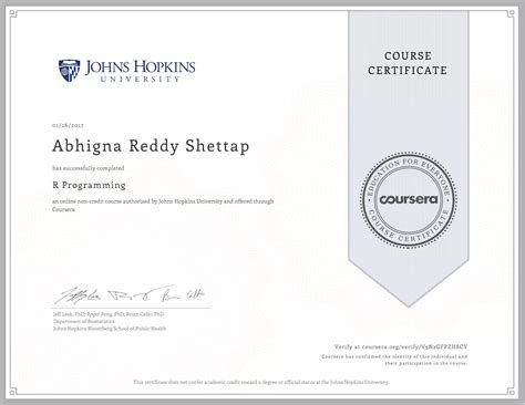 Coursera R Certificate Pdf