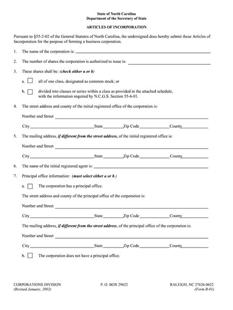Articles Of Incorporation Sample Fill Out And Sign Online Dochub