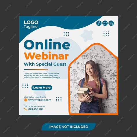 Premium Vector Online Webinar Social Media Post Templates