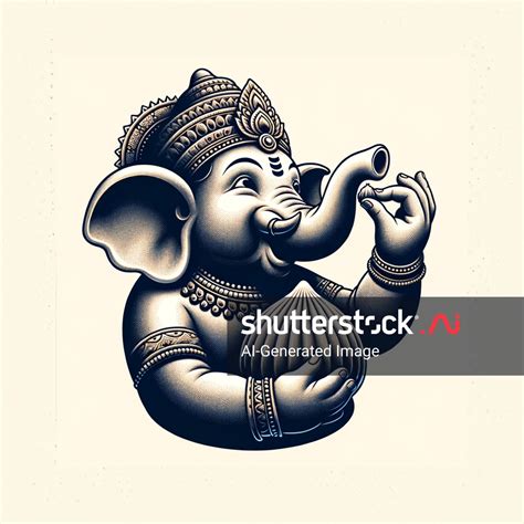 Ganpati Bappa Eating Modak Ai Generated Image 2411857599 Shutterstock