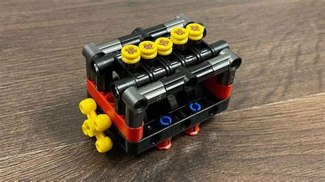 Lego Technic Mini 5 Cylinders Inline Engine Tutorial Youtube