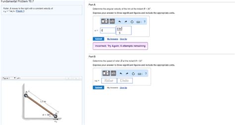 Solved Roller A Moves To The Right With A Constant Velocity