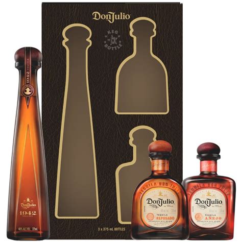 Don Julio Tequila T Pack 1942 Añejo And Reposado 3 X 375 Ml Keg