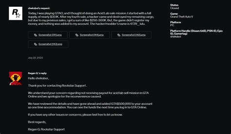 I Had A Failed Acid Lab Sale Mission Where The Game Didnt Pay Me For The 4 Sales Done Before