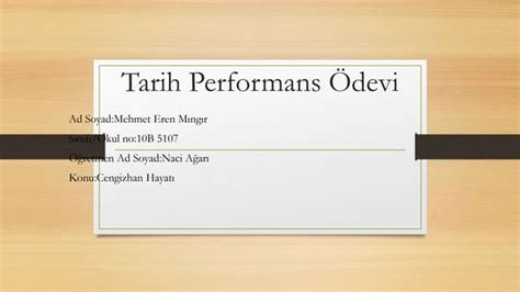 Tarih Performans Ödevipptx