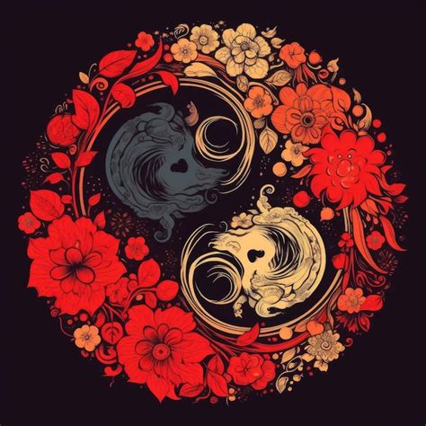 Premium Photo Vintage Style Decorative Circular Floral Patterns