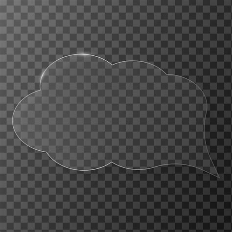 Premium Vector Bubble Cloud In Glassmorphism Style