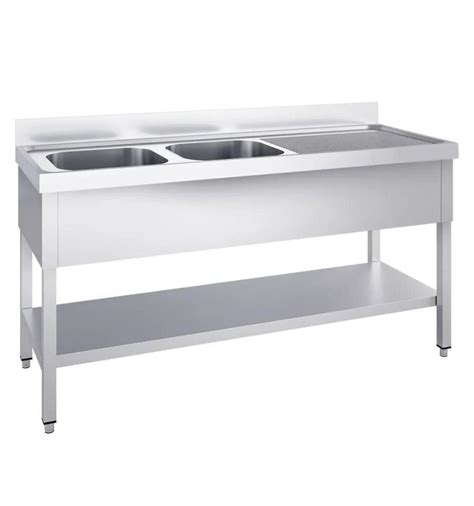 Plonge Adossée Inox 2 Bacs Avec Égouttoir Dès 38799€ Ht