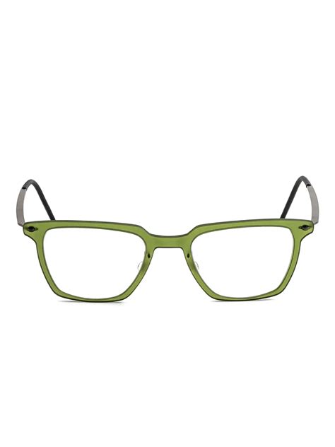 Lindberg Rectangle Frame Glasses Green Farfetch