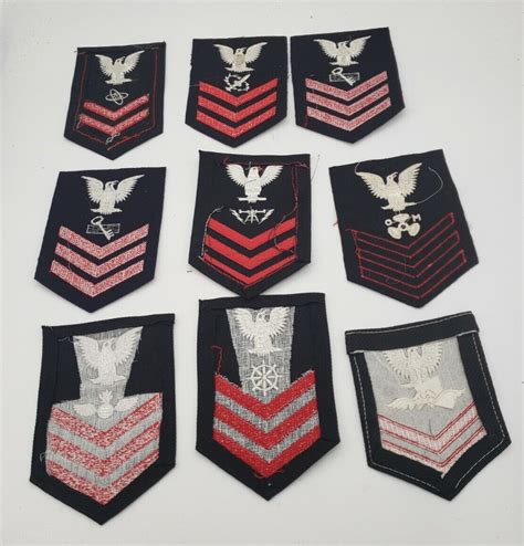 Us Ww2 Modern Usn Navy Enlisted Rank Rating Patch Insignia Lot 4 B2