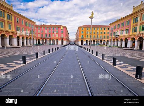 City Of Nice Place Massena Square Colorful View Tourist Destination Of