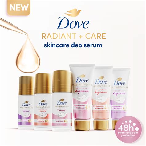 Dove Radiant Care Deodorant Serum Roll On 3 Niacinamide 10x Omega 6 Pore Smoothener 45ml