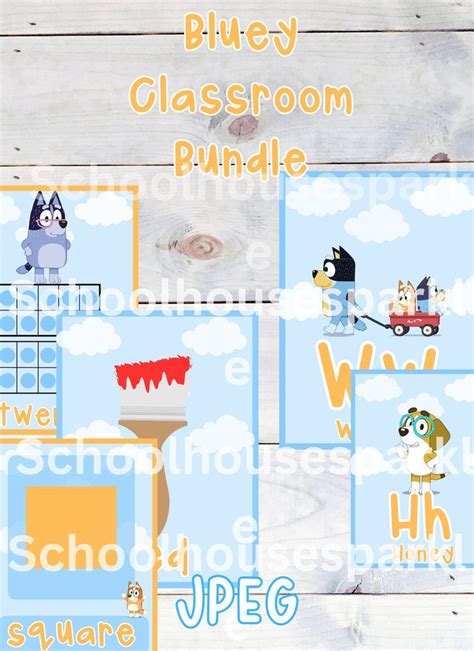 Bluey Classroom Bundle Bluey Classroom Bluey Alphabet Etsy Uk