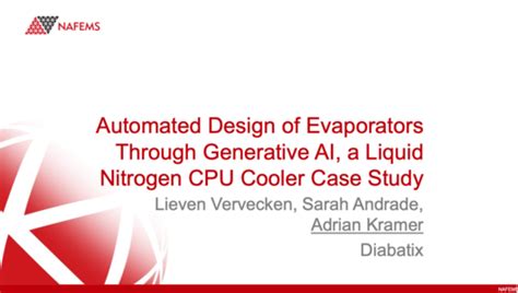 nafems automated design of evaporators through generative ai a