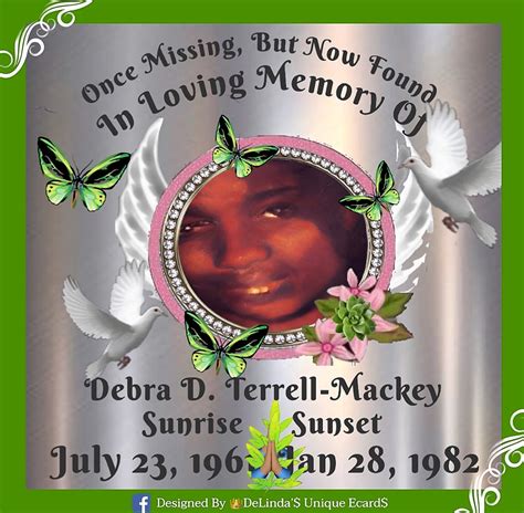 Debra Terrell Mackey Obituary 1961 1982 Legacy Remembers