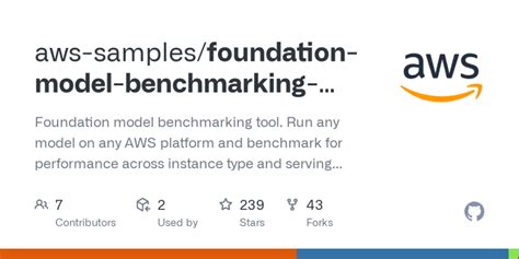 Github Aws Samplesfoundation Model Benchmarking Tool Foundation Model Madhur Prashant