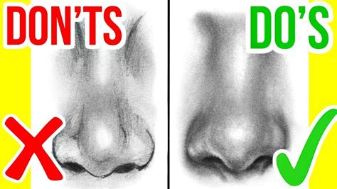 DO S DON TS How To Draw A Realistic Nose Step By Step Drawing Tutorial