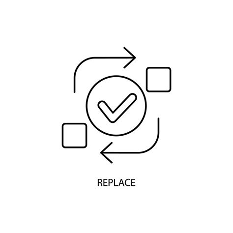 Replace Concept Line Icon Simple Element Illustration Replace Concept