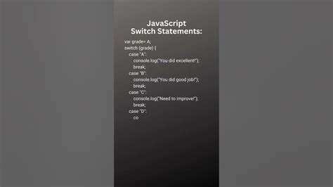 Javascript Switch Statement Tutorial Shorts For Beginners Youtube