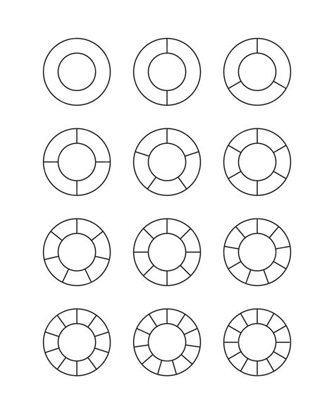 Premium Vector Outline Round Structure Template With Segments And