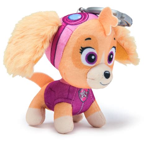 Paw Patrol Rescue Wheels 4 Inch Skye Plush Toy With Keychain Clip