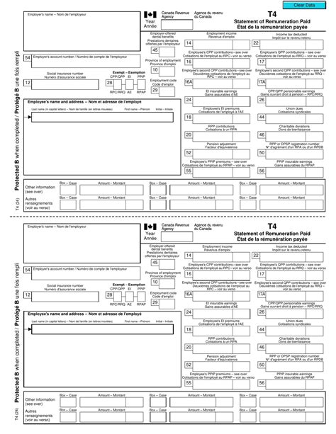 T4 Statement Of Remuneration Paid Slip Fill Sign Online Download