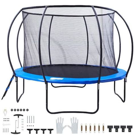 SKYSHALO 14 ft. Trampoline 450 lbs. Trampoline Heavy Duty Trampoline with Jumping Mat and Spring ...