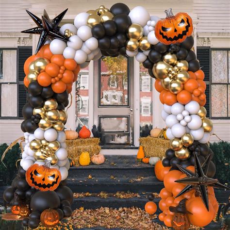 Halloween Balloon Garland Arch Kit Double Stuffed Burnt